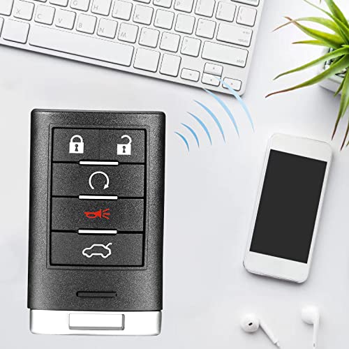 Keyless Entry Remote Control Car Key Fob Fits for Cadillac CTS 2008-2015 Cadillac STS 2008 2009 2010 2011 FCC ID: M3N5WY7777A 315MHz (Pack of 1)