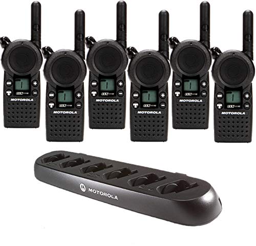 6 CLS1110 - UHF 1 Watt 1 Channel Radios & 1 56531 6 Radio Charger by Motorola Solutions - Intended for Business Use