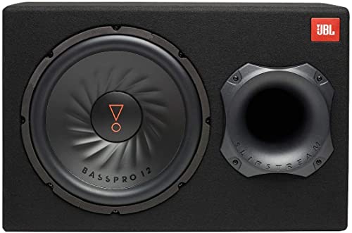 JBL SUBBP12AM - 450 Watts (150W RMS) 12β Amplified 12 in. Ported Subwoofer with Sub Level Control and Distortion Free Bass with Gravity Magnet Phone Holder Bundle