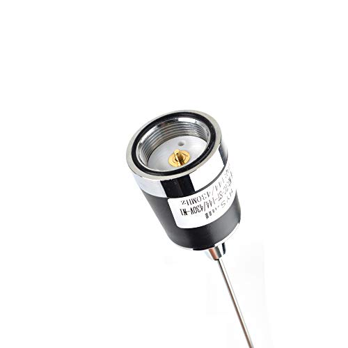 HYS UHF VHF 2meter 70CM 21inches NMO Antenna with NMO Mount 4meter(13.1ft) PL259(UHF Male) RG58 Coax Cable and L Shape Fender Bracket Mount for Trunk Car Mobile Radio Transceiver