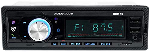 Rockville RDM18 in-Dash Car Digital Media Bluetooth AM/FM/MP3 USB/SD Receiver