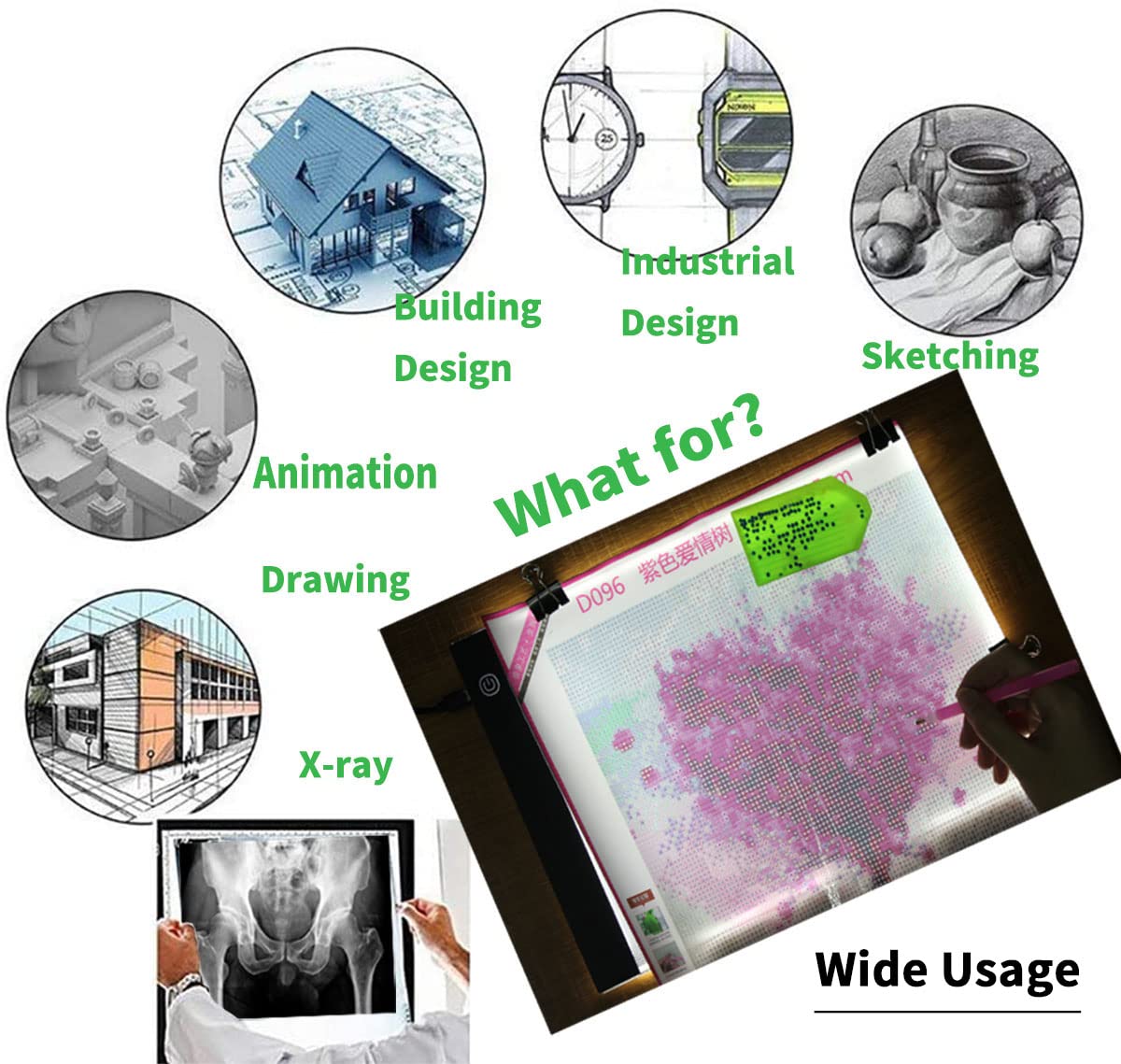 Generic Small Light Box for Tracing, Drawing, Painting, Diamond Art, Weeding Vinyl, LED Tracer Pads, Artists Light Boxes, Bright Drafting Lightpad, Lightboard, Tablet