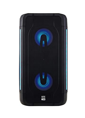 Altec Lansing Shockwave Wireless Party Speaker, Travel Bluetooth Speaker with Rechargeable Battery, Portable Sound System with Microphone (Renewed)