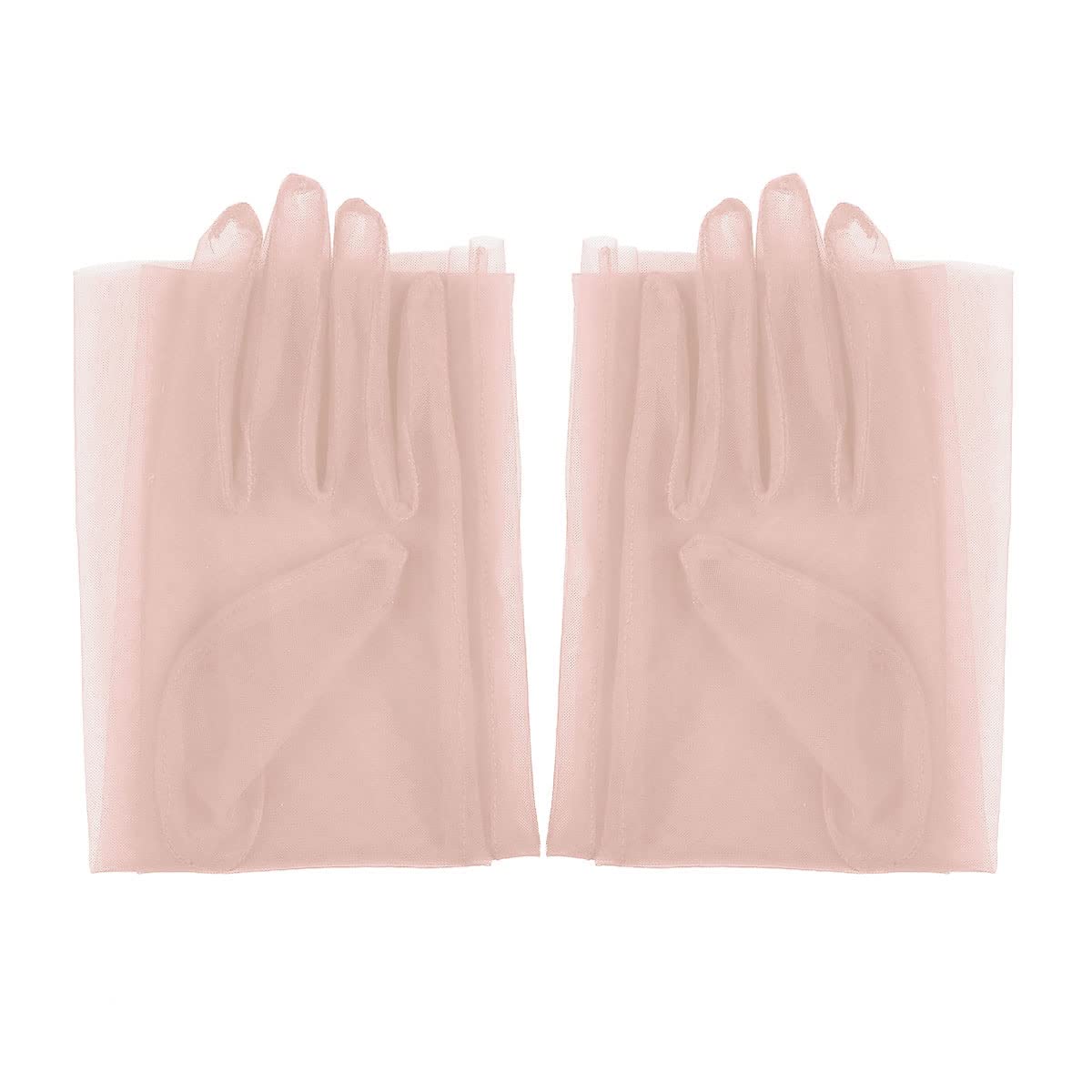 Aniler Women's 27'' Long Tulle Gloves Sheer Wedding Bridal Gloves Elbow Length Opera Party Gloves (Khaki)