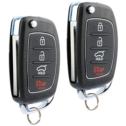 Flip Key fits 2013-2015 Hyundai Santa Fe Keyless Entry Remote Fob (95430-4Z100, TQ8-RKE-3F04), Set of 2