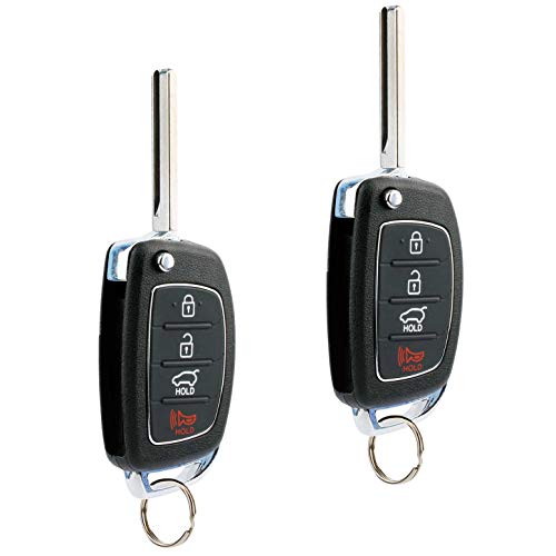 Flip Key fits 2013-2015 Hyundai Santa Fe Keyless Entry Remote Fob (95430-4Z100, TQ8-RKE-3F04), Set of 2