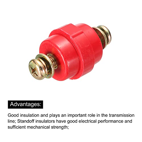 PATIKIL Insulator 4pcs SM30 High-Strength Polyester Standoff Insulators with M8 Screws for Power Distribution Cabinet