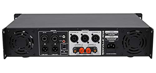 Rockville 3000 Watt Peak / 800w RMS 2 Channel Power Amplifier Pro/DJ Amp (RPA9), 18.97 x 13.97 x 3.54 inches