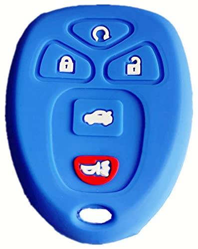 Smart Key Fob Cover Case Protector Keyless Remote Holder for Buick Gmc Chevrolet Cadillac Special blue