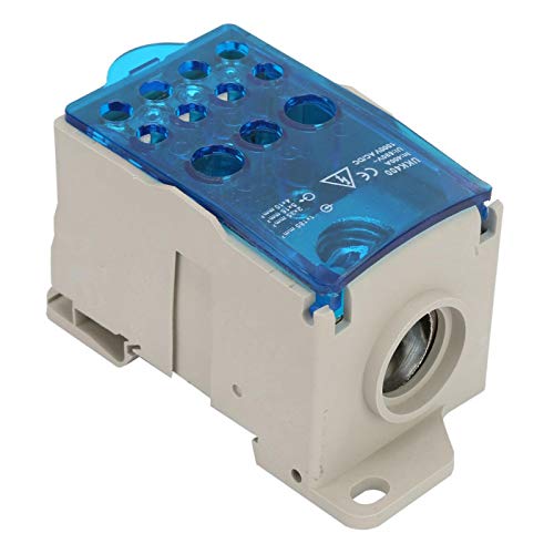 LANTRO JS 400A Din Rail Distribution Box, Din Rail Terminal Block Distribution Box Electric Wire Connector Universal Power Junction Box for Power Distribution Cabinets