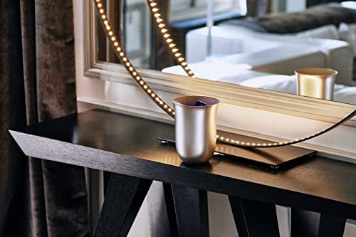 Lexon OBLIO Wireless Phone Charger with UV Light Sanitizer, QI Certified Fast Charging Station 10W and clinically Proven Cell Phone Cleaner, Compatible with iPhone & Android, Unique Design - Gold
