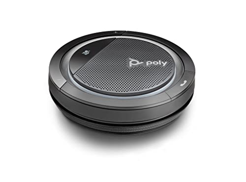 Poly Calisto 5300 Personal Bluetooth Speakerphone (Plantronics) - Connect to PC/Mac via USB-A and Cell Phone via Bluetooth - Works with Teams (Certified), Zoom, and More