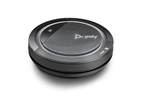 Poly Calisto 5300 Personal Bluetooth Speakerphone (Plantronics) - Connect to PC/Mac via USB-A and Cell Phone via Bluetooth - Works with Teams (Certified), Zoom, and More