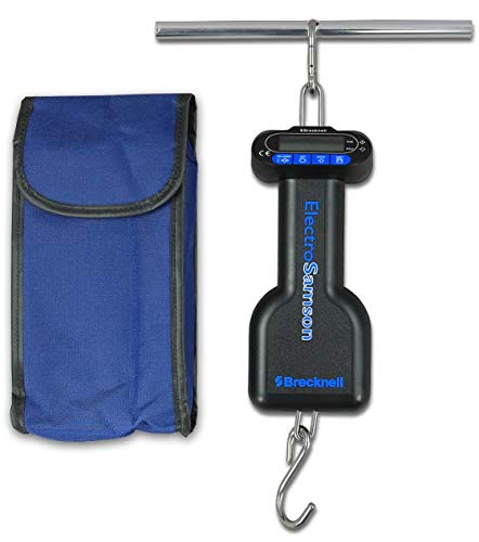 Brecknell ElectroSamson Digital Hand-Held Scale, 55lb Capacity, Large Easy-to-Read LCD, Battery, Carrying Pouch, Single Person Use