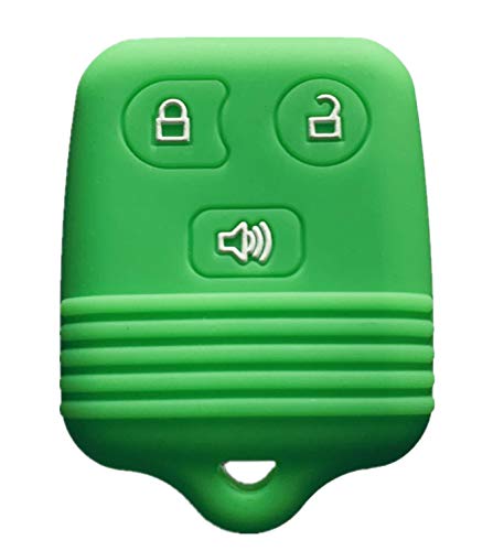 Rpkey Silicone Keyless Entry Remote Control Key Fob Cover Case protector Replacement Fit For Ford Lincoln Mercury Mazda CWTWB1U331 GQ43VT11T CWTWB1U345 8L3Z15K601B 8L-3Z-15K-601B(green)