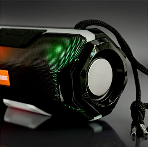 Portable Bluetooth Speakers with Light, Wireless Bluetooth Speaker,Wireless Bluetooth Speakers V5.1USB Card, Micro SD Card and FM Radio, Bluetooth for Outdoor, Indoor, Travel, Beach, Camping. (Black)