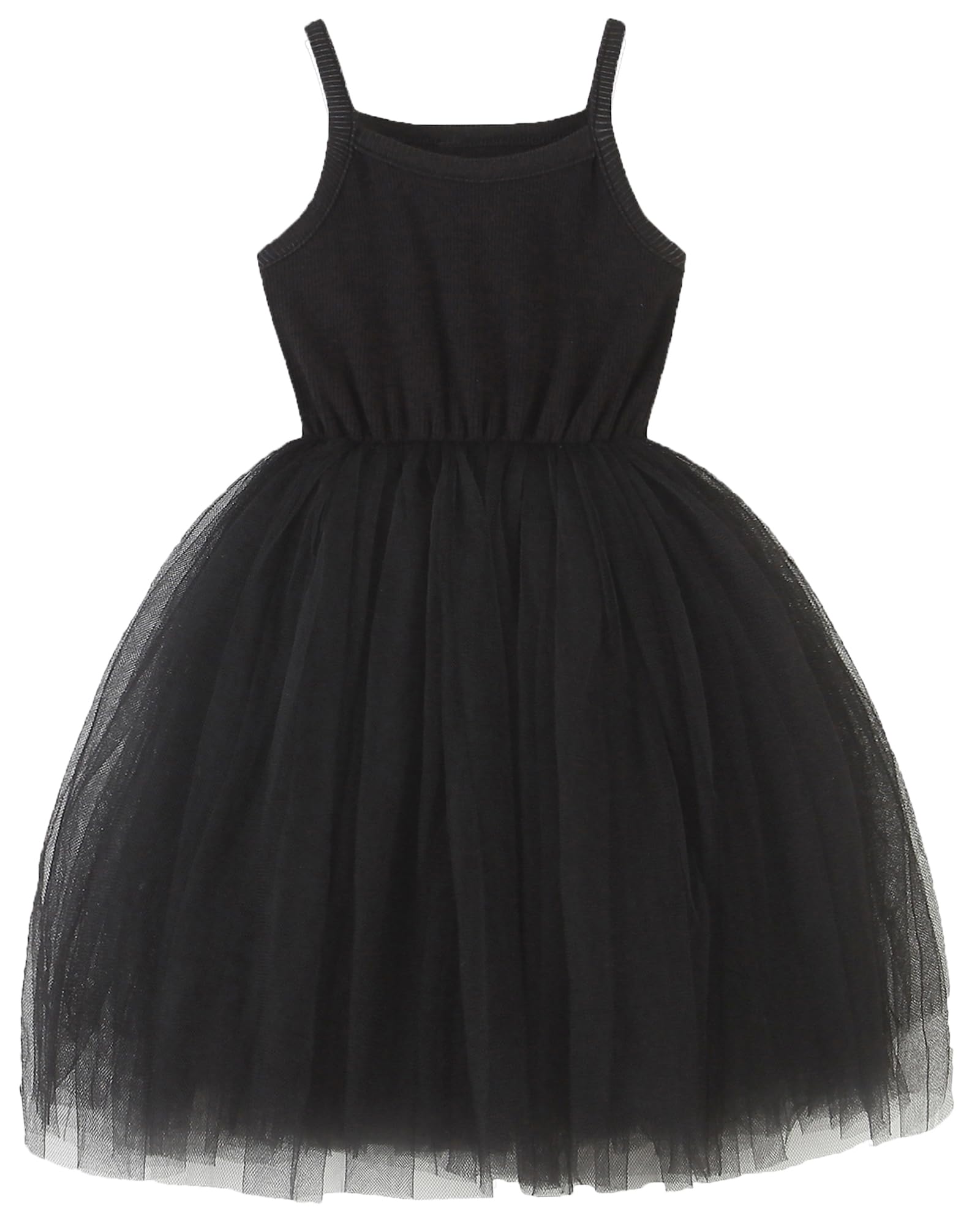 GSVIBK Baby Girls Tutu Dress Toddler Tulle Tutu Dress Infant Tulle Dresses Princess Party Dress 580 Black 4T