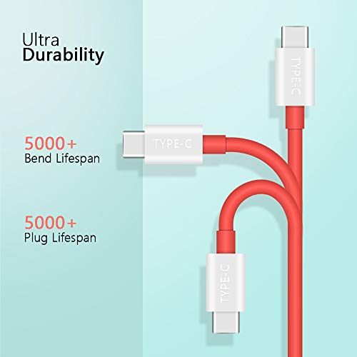 COOYA Dash Charge Cable Replacement for OnePlus 7 6T 6 5 5T,Warp Charge for OnePlus 7 Pro 7T 8 Pro, 6ft 2Pack USB C Charging Data Cable 33W 65W 80W SUPERVOOC Charge for OnePlus 10 Pro/Nord 2T/Nord N20