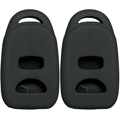 Keyless2Go Replacement for 2 New Silicone Cover Protective Case for Select Remote Key Fobs PINHA-T036 - Black