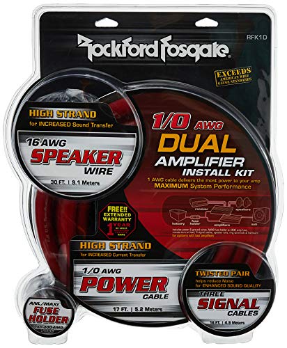 Rockford Fosgate RFK1D Dual Amp Complete Kit