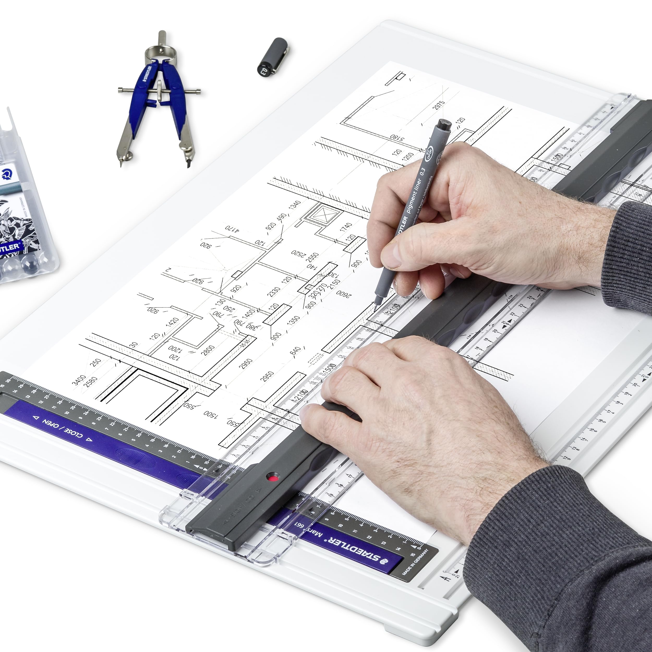 Staedtler Drafting Table Drawing Board, White (661 20 A3)