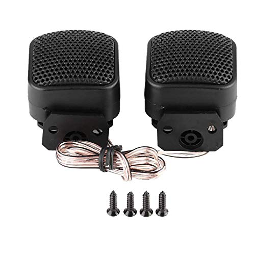 Qiilu Car Speaker, 1 Pair 12V Car Audio Tweeter 500W Square Tweeters for Car Audio
