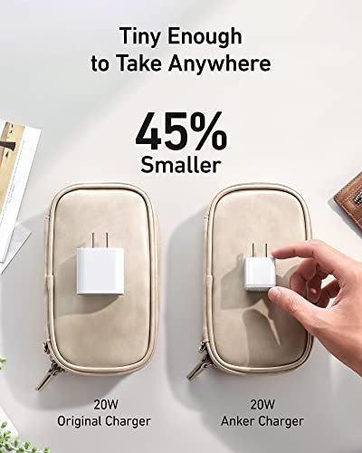 Anker USB C Charger 20W with 3ft USB-C to Lightning Cable, 511 Charger (Nano Pro), PD Durable Compact Fast Charger, for iPhone 14/14 Plus/14 Pro/14 Pro Max/13, Galaxy, iPad/iPad Mini