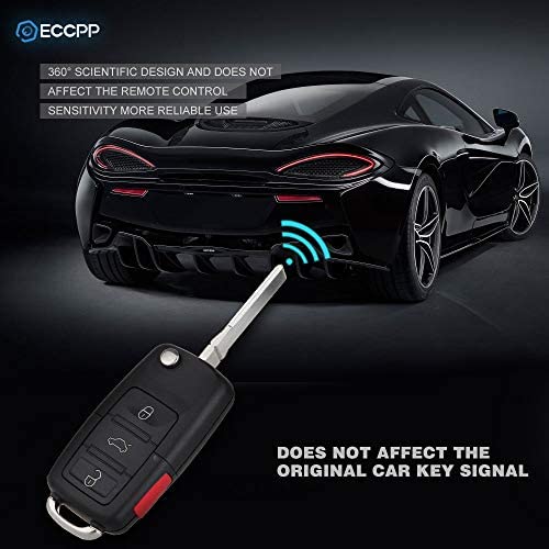 ECCPP Keyless Entry Remote Key Fob for Volkswagen Beetle Golf Jetta Passat 315MHz Uncut 4 Button HLO1J0959753AM HLO1J0959753DC NBG735868T (Pack of 1)