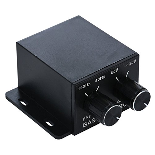 Nobsound Auto Car Amplifier Audio Subwoofer Bass Control Knob Sub Gain Equalizer Regulator Frequency Controller RCA Line Level Adjust
