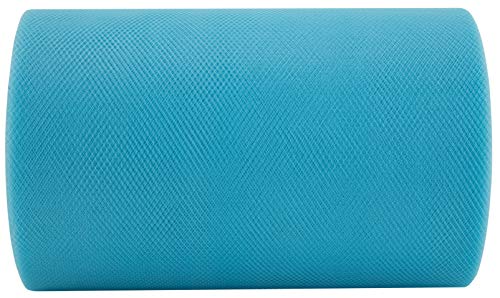 Tulle Fabric Roll | 6” by 100 Yards | Polyester Spool for Crafts Decorations Tutu Weddings Costumes Skirts Parties Gift Bow and More – by Craft Forge (Turquoise)