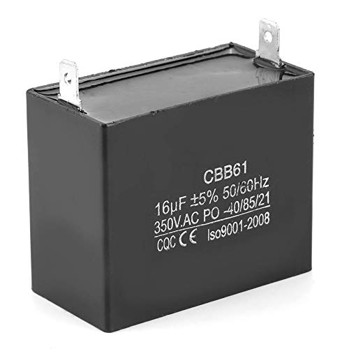 CBB61 Capacitor, Motor Starting Capacitor 350V AC 16uF 50/60Hz Motor Running Capacitor Generator CBB61 CQC Capacitor