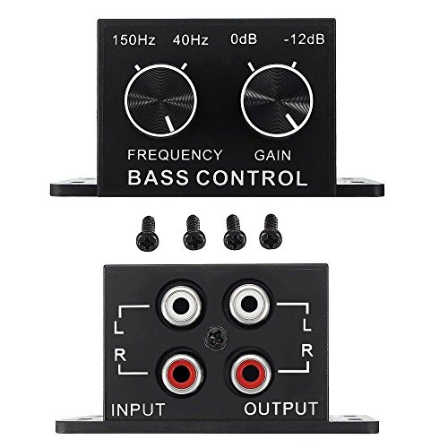 Nobsound Auto Car Amplifier Audio Subwoofer Bass Control Knob Sub Gain Equalizer Regulator Frequency Controller RCA Line Level Adjust