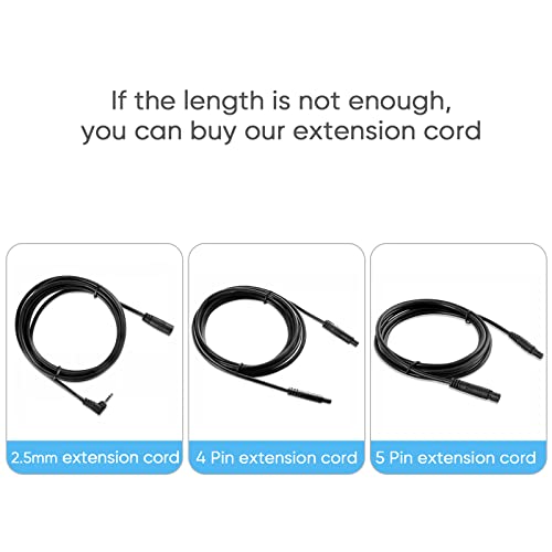 Dash Cam Rear Camera Cable,23 Ft 4 Pin to 2.5mm Male Plug Wire for Mirror Camera Rear View Camera,Car Recorder Reverse Camera Backup Camera Long Replacement Cable Cord Fit Pick-up,Trucks,RV,SUV,Bus