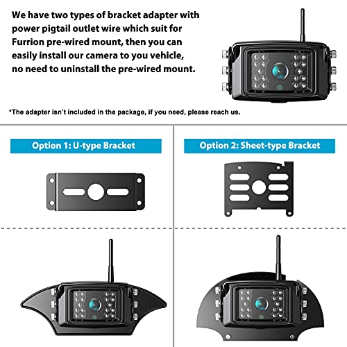 Fookoo 1080P 10" Wireless Backup Camera System, 10" Dual/Quad Split Monitor with Recording, IP69 Waterproof Rear/Front View Cameras, Parking Lines for RV/Truck/Trailer/Van(DW102)