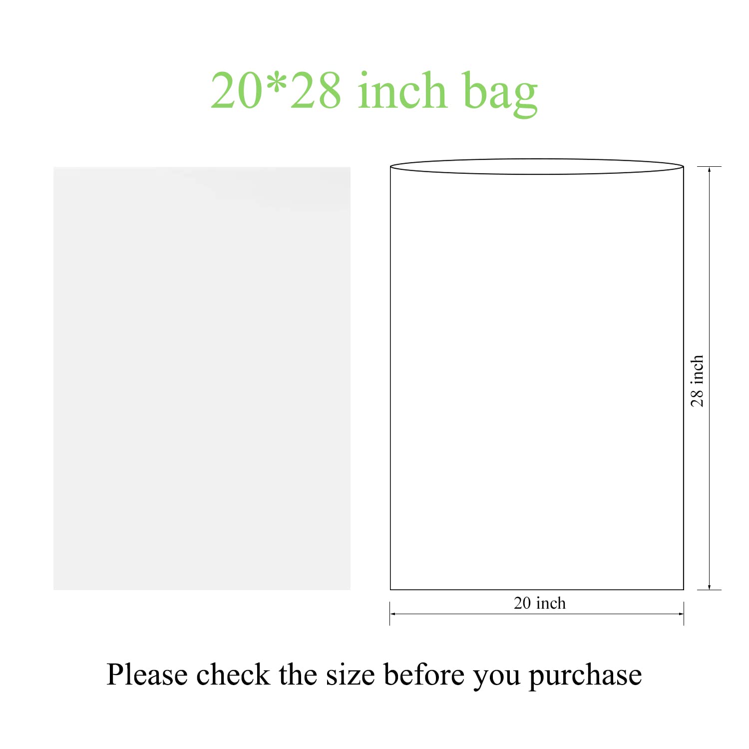 Holvyt Clear Gift Basket Bags, 20 Pack 20" x 28" Large Cellophane Wrap Plastic Package for Baskets and Gifts