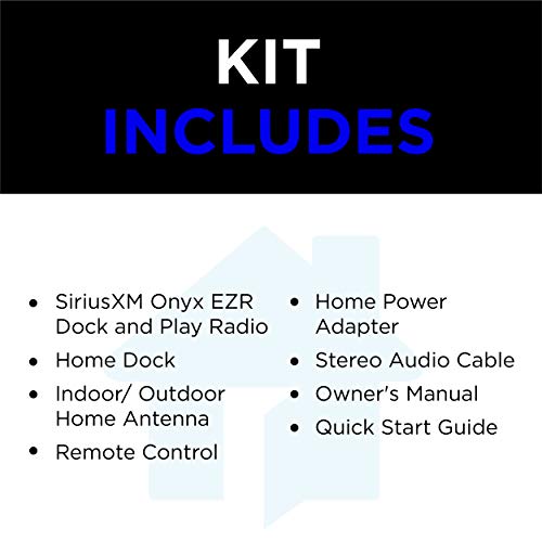 SiriusXM Onyx EZR Satellite Radio with Home Kit, Enjoy SiriusXM on your Home Stereo or Powered Speakers for as Low as $5/month + $60 Service Card with Activation