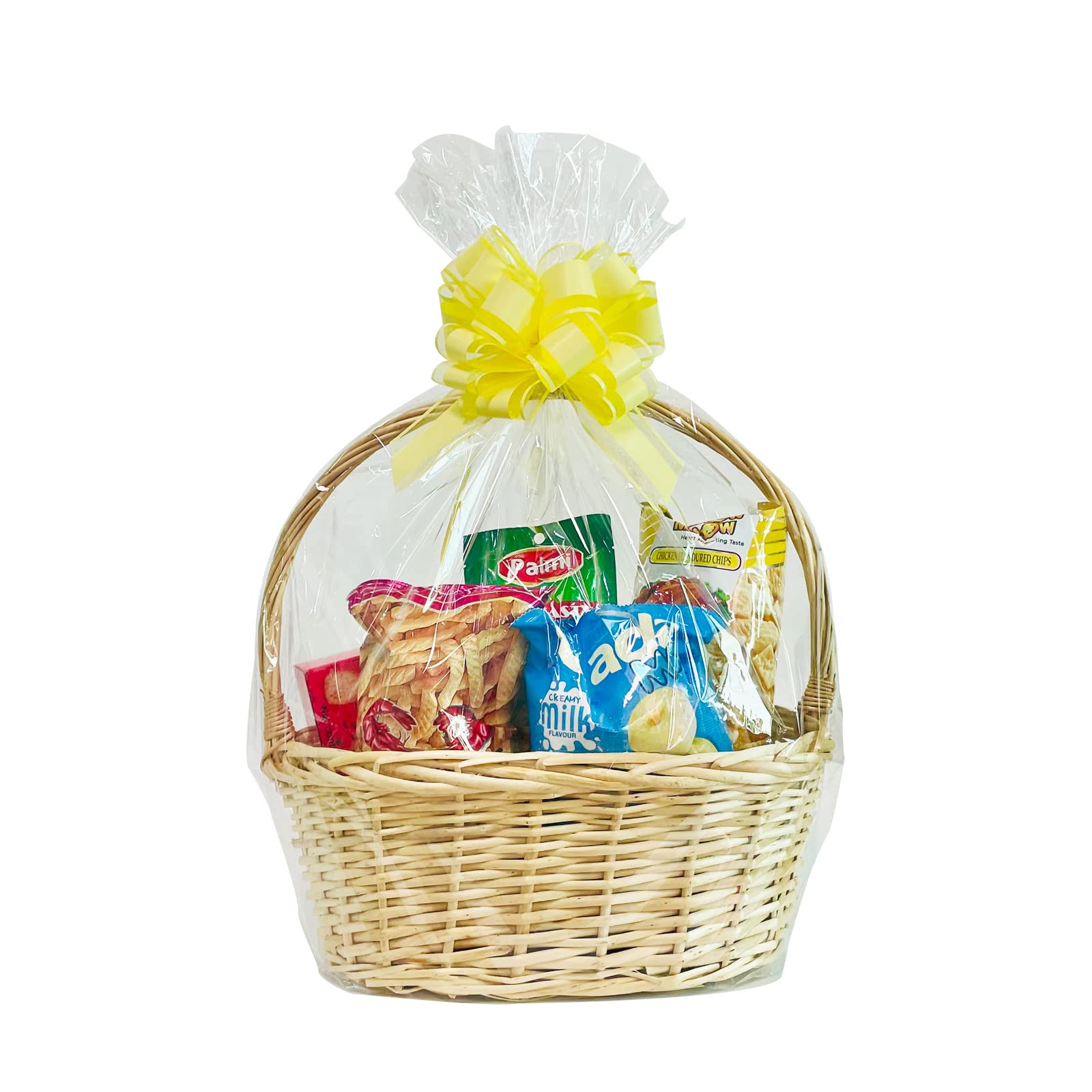 Holvyt Clear Gift Basket Bags, 20 Pack 20" x 28" Large Cellophane Wrap Plastic Package for Baskets and Gifts