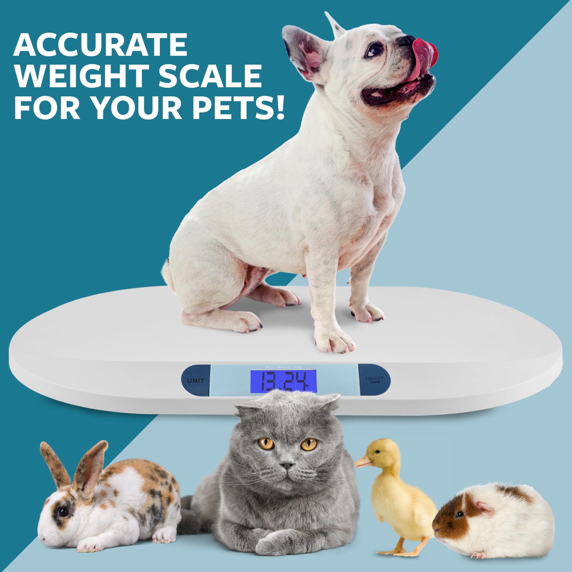 Smart Weigh Comfort Baby Scale, 44 Pound Capacity, 3 Weighing Modes, Accurate Digital Scale for Infants, Toddlers, and Babies