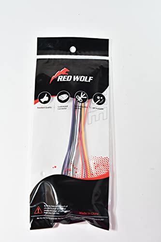 RED WOLF Car OE Radio Wire Harness Stereo Female Plug Compatible with GM GMC Chevy Silverado Buick Cadillac Pontiac 2002-2007 Model Replace Factory Stereo Wiring Cable Connector