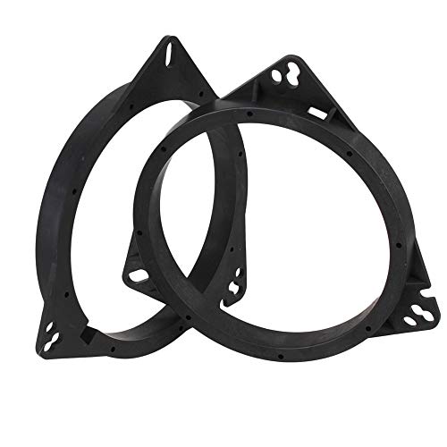 Black Plastic 6.5"" Car Speaker Adapters Mount Plates Bracket Pack of 2