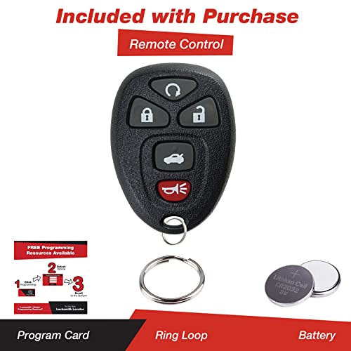 KeylessOption Keyless Entry Remote Start Control Car Key Fob Replacement for 22733524