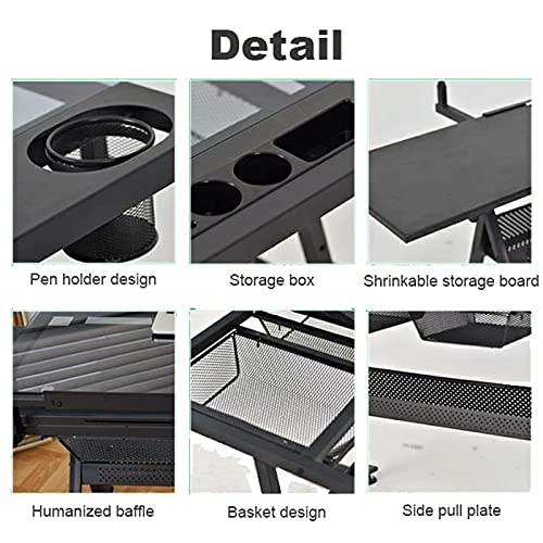 Adjustable Glass Drafting Table,Versatile Art Study Table,with Storage Drawers,Art Studio Design Sketching Painting Work Station
