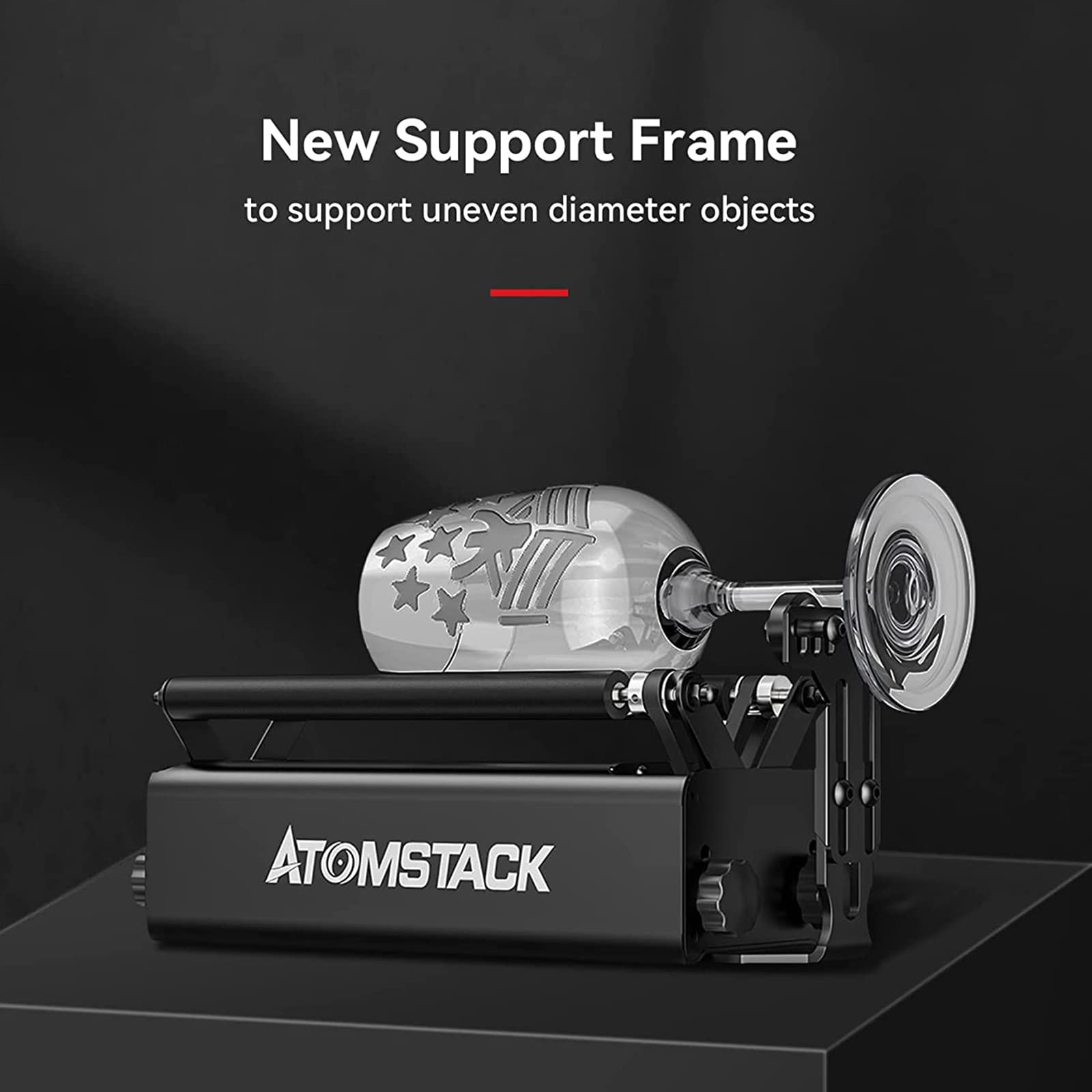 R3 Pro Laser Rotary, Laser Engraver Y-axis Rotary Roller Engraving Module Engraving Machine Perfect For Engraving Cylindrical Objects Cans Wine Glass Tumbler Ring Laser Engraver Rotary Attachment