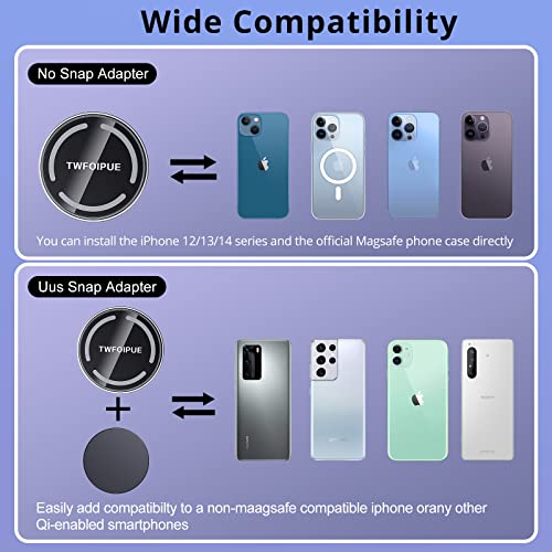 Magnetic Wireless Car Charger Mount Compatible with Magsafe iPhone14 /iPhone 13/ iPhone 12/12 Mini/12 Pro/12 Pro Max, 15W Fast Charging Air Vent Magnet Accessories Car Phone Holder