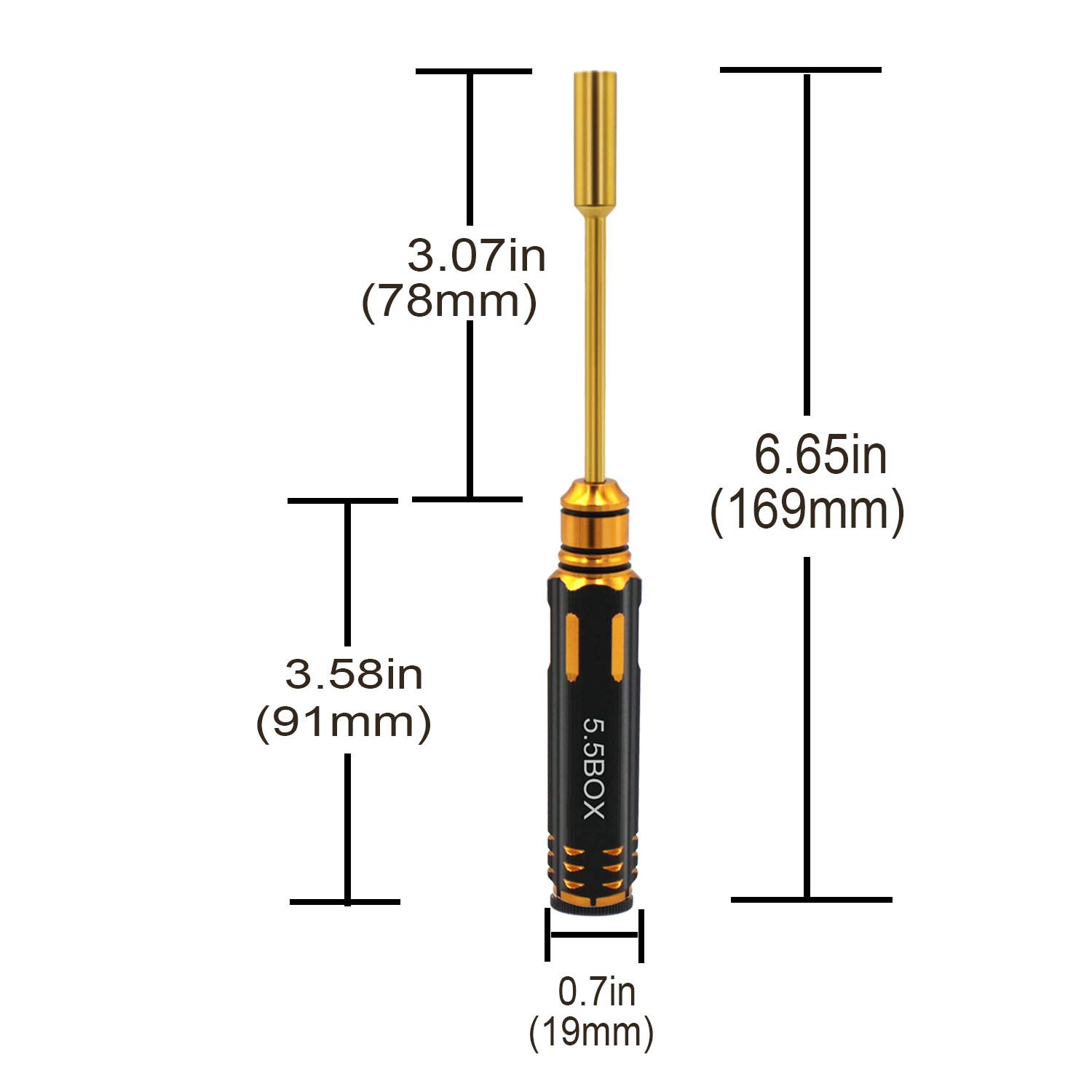 VQRTKS 4pcs RC Hex Driver Wrench 4.0mm 5.5mm 7.0mm 8.0mm Hexagonal Head Nut Drivers Repair Tool Set for RC Car Helicopter FPV Drone Titanium Nitride TiNi