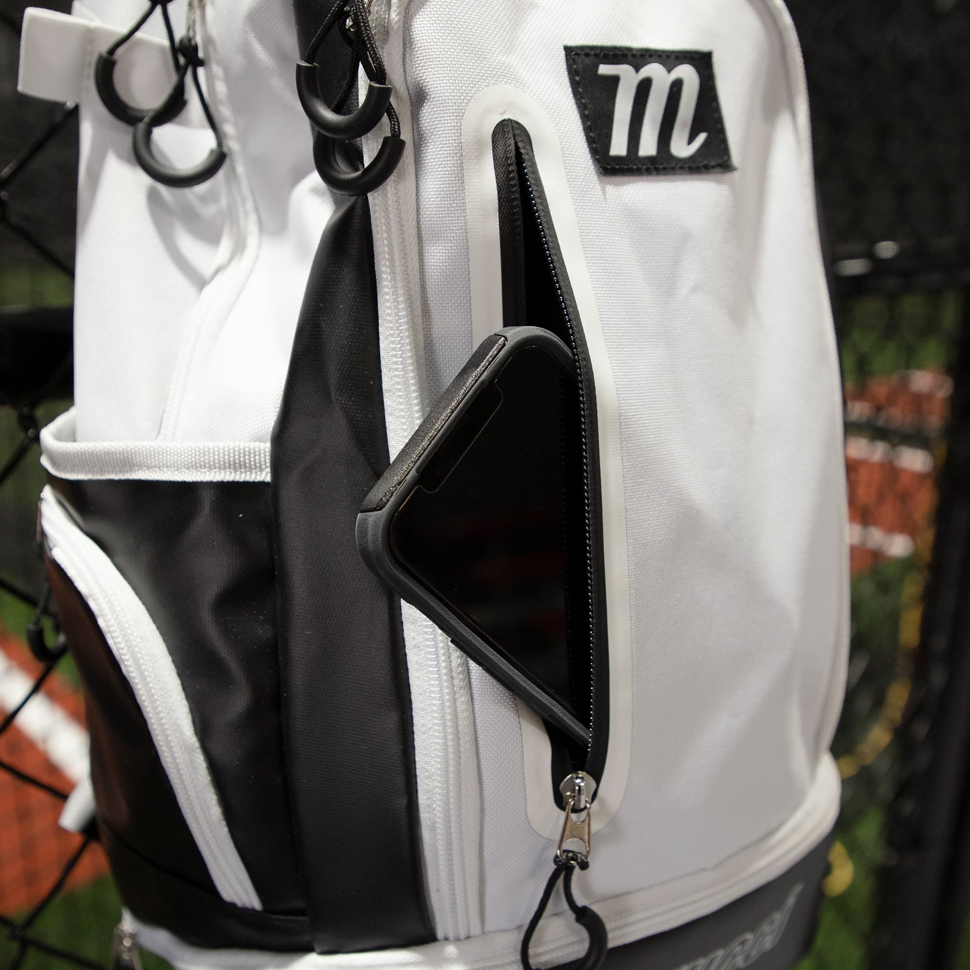MARUCCI Cavalry Baseball BAT Pack, White/Black, 11.5" W x 7.5" D x 17" H