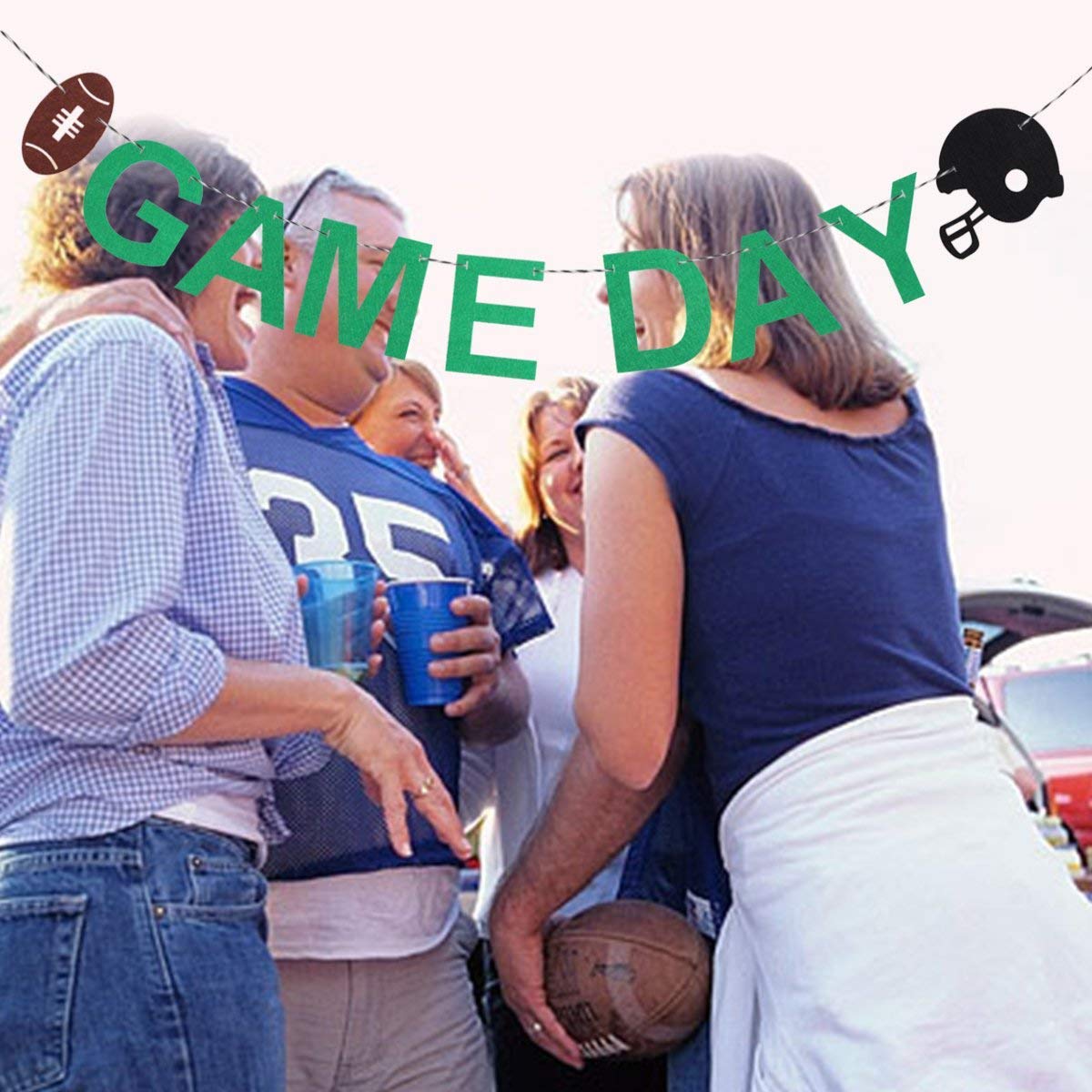 BinaryABC Game Day Banners,Football Game Day Decorations,Sport Game Day Party Supplies