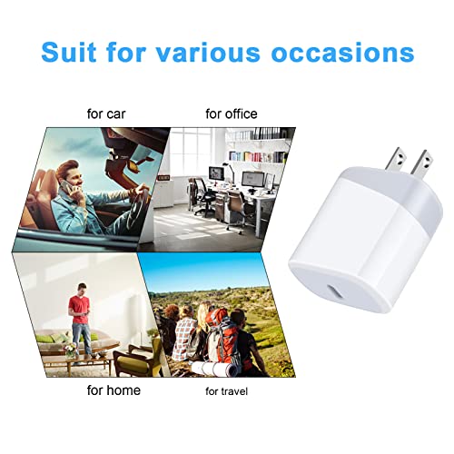 USB C Samsung Charger Box for Galaxy A14 5G/A23 5G/A54/A34/A13/A53/S23+/A32/Z Fold 4/S21FE/A03s/S22/A04S,Pixel 7 Pro/6a/5,iPhone 14/13 Pro Max/12/11/SE,Android Phone Charger Type C Fast Charging Block