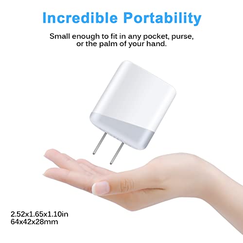 USB C Samsung Charger Box for Galaxy A14 5G/A23 5G/A54/A34/A13/A53/S23+/A32/Z Fold 4/S21FE/A03s/S22/A04S,Pixel 7 Pro/6a/5,iPhone 14/13 Pro Max/12/11/SE,Android Phone Charger Type C Fast Charging Block