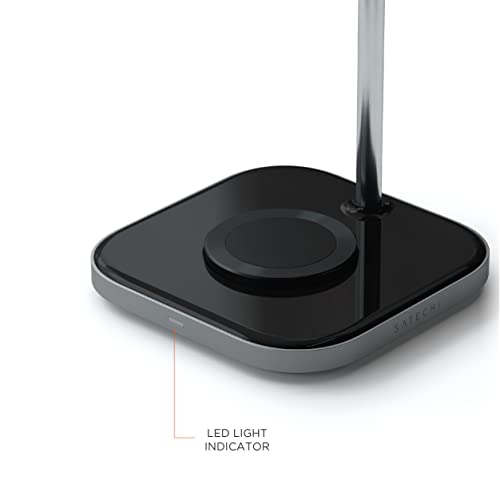 Satechi 2-in-1 Headphone Stand with Wireless Charger β USB Type-C Output Port and Magnetic Wireless Charger β Compatible with iPhones and Other Qi-Enabled Devices